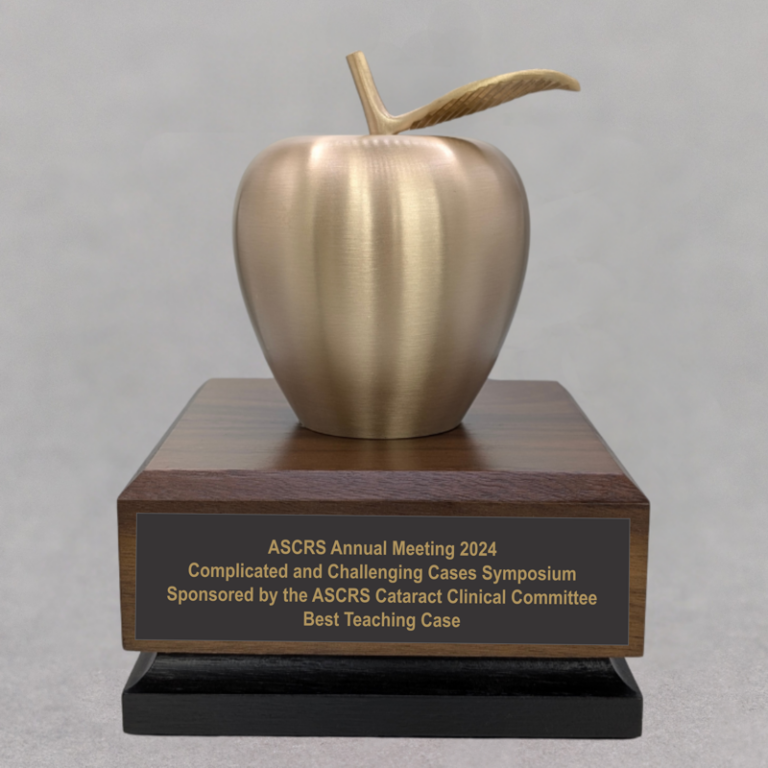 Custom Golden Apple Desk Award - Retirement Gifts & Recognition